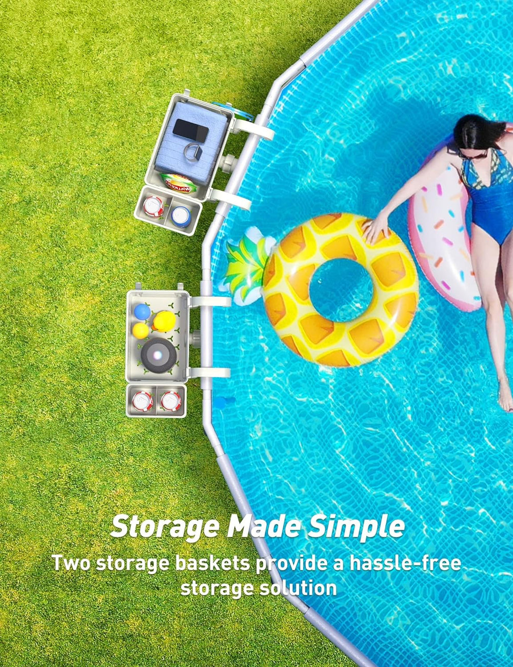 Poolside Basket for above ground pool - Poolhacker