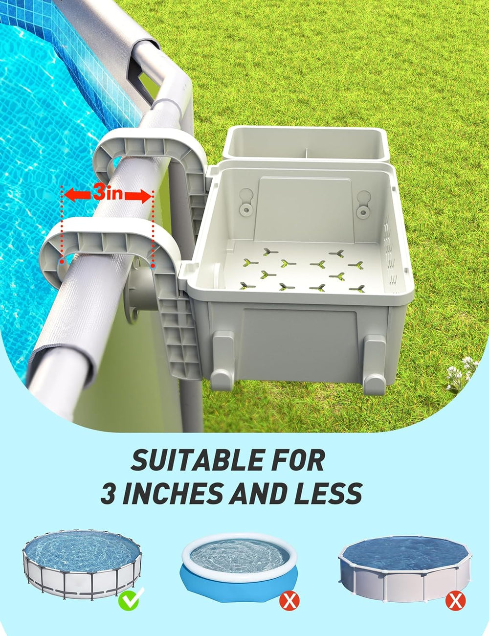 Poolside Basket for above ground pool - Poolhacker