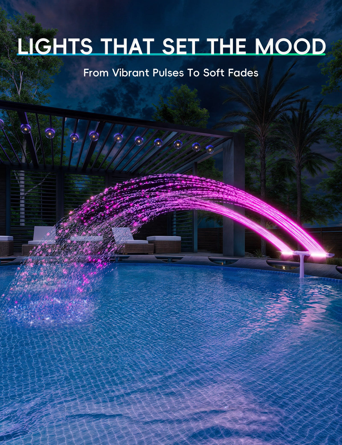 Solar Pool Fountain Light - DualArc