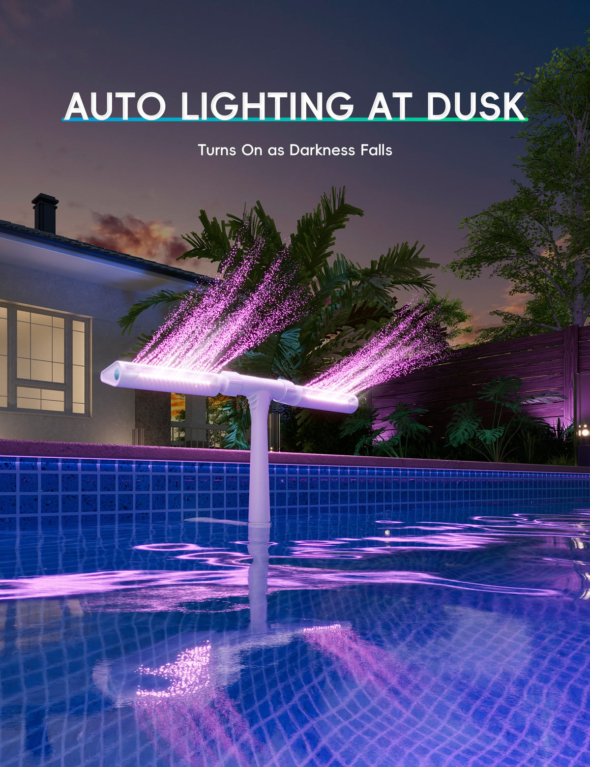 Solar Pool Fountain Light - DualArc