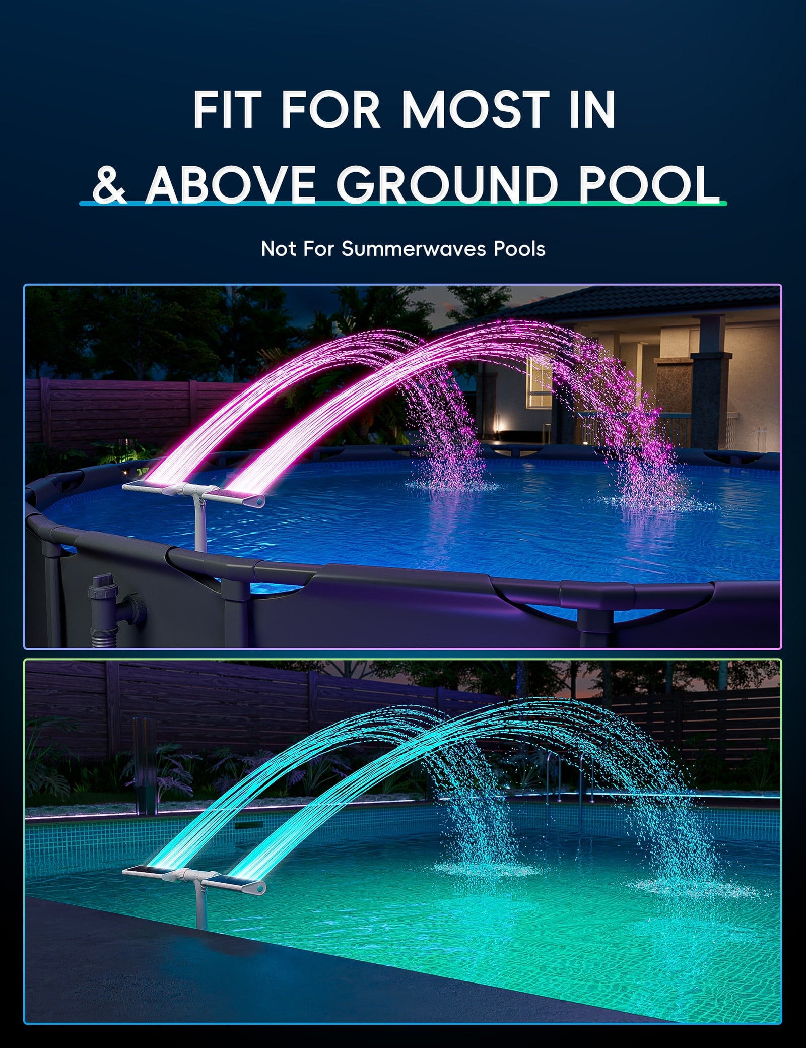 Solar Pool Fountain Light - DualArc