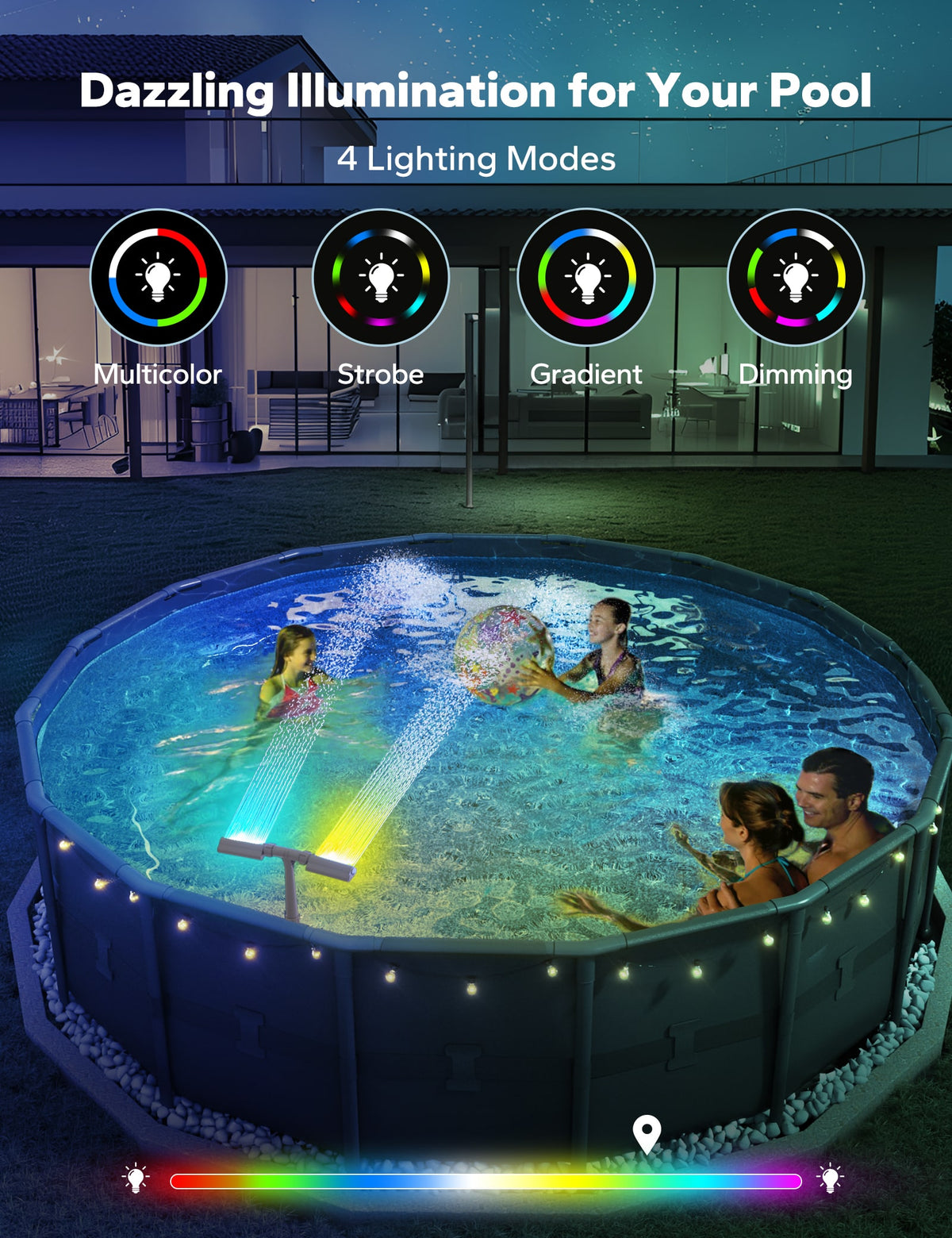 Pool fountain Light set