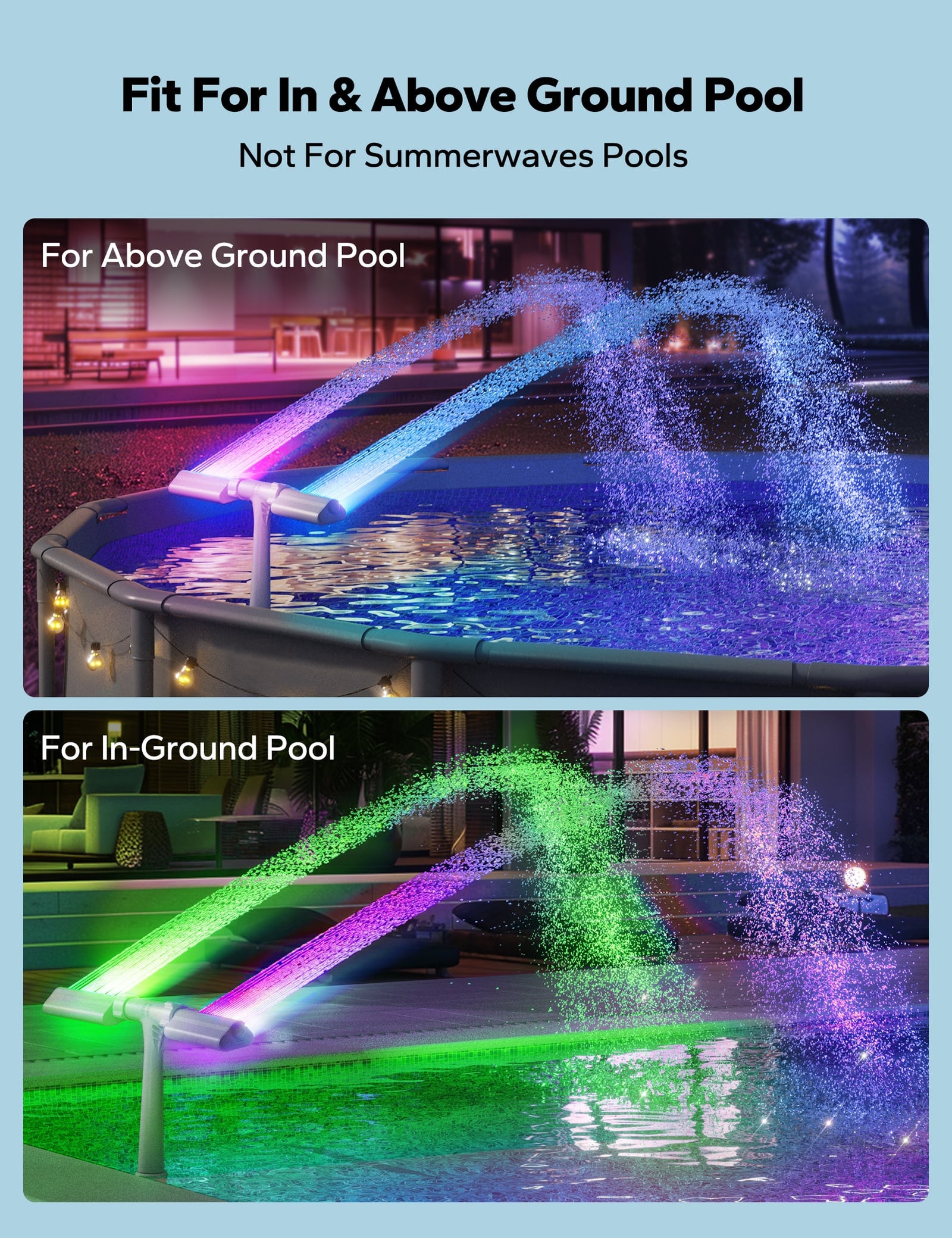 Pool fountain Light set