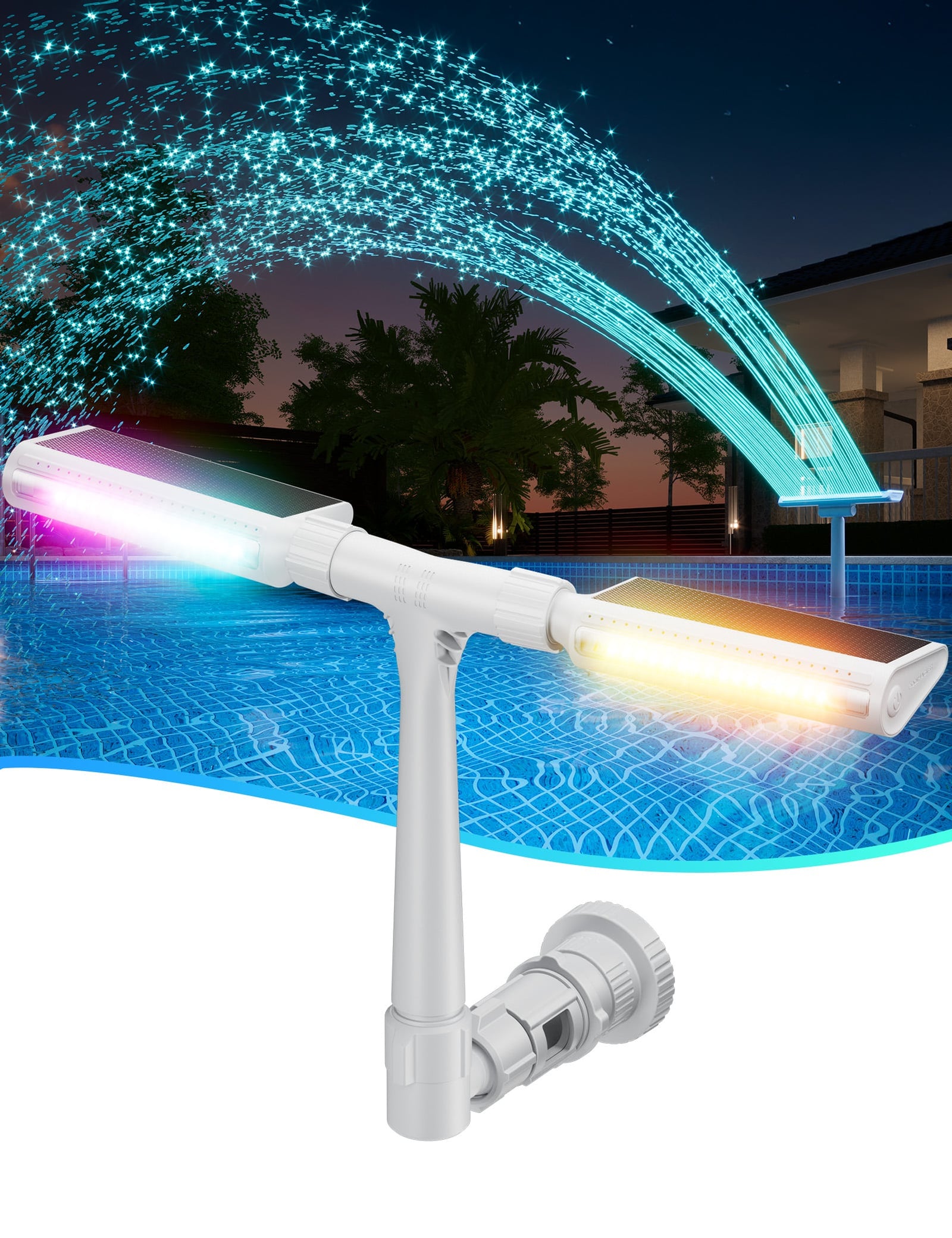 Solar Pool Fountain Light - DualArc
